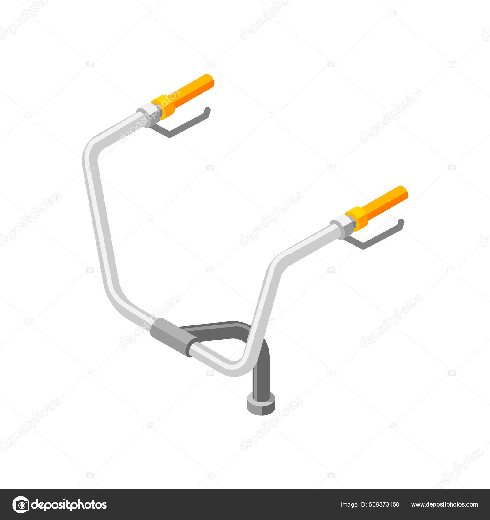 Bicycle Handlebar Isometric Composition Stock Vector by ©macrovector ...
