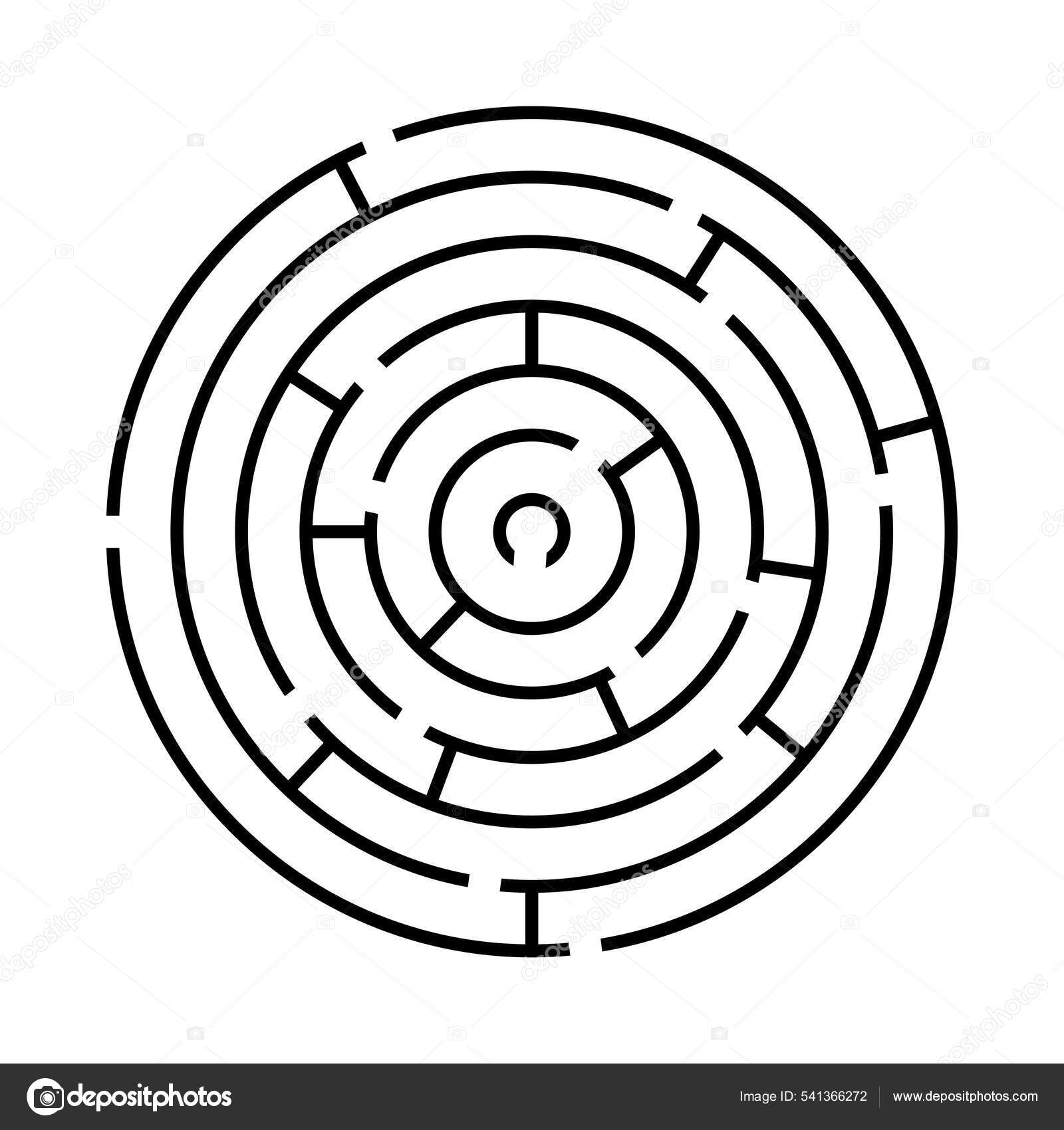 Labyrinth Flat Illustration Stock Vector by ©macrovector 541366272