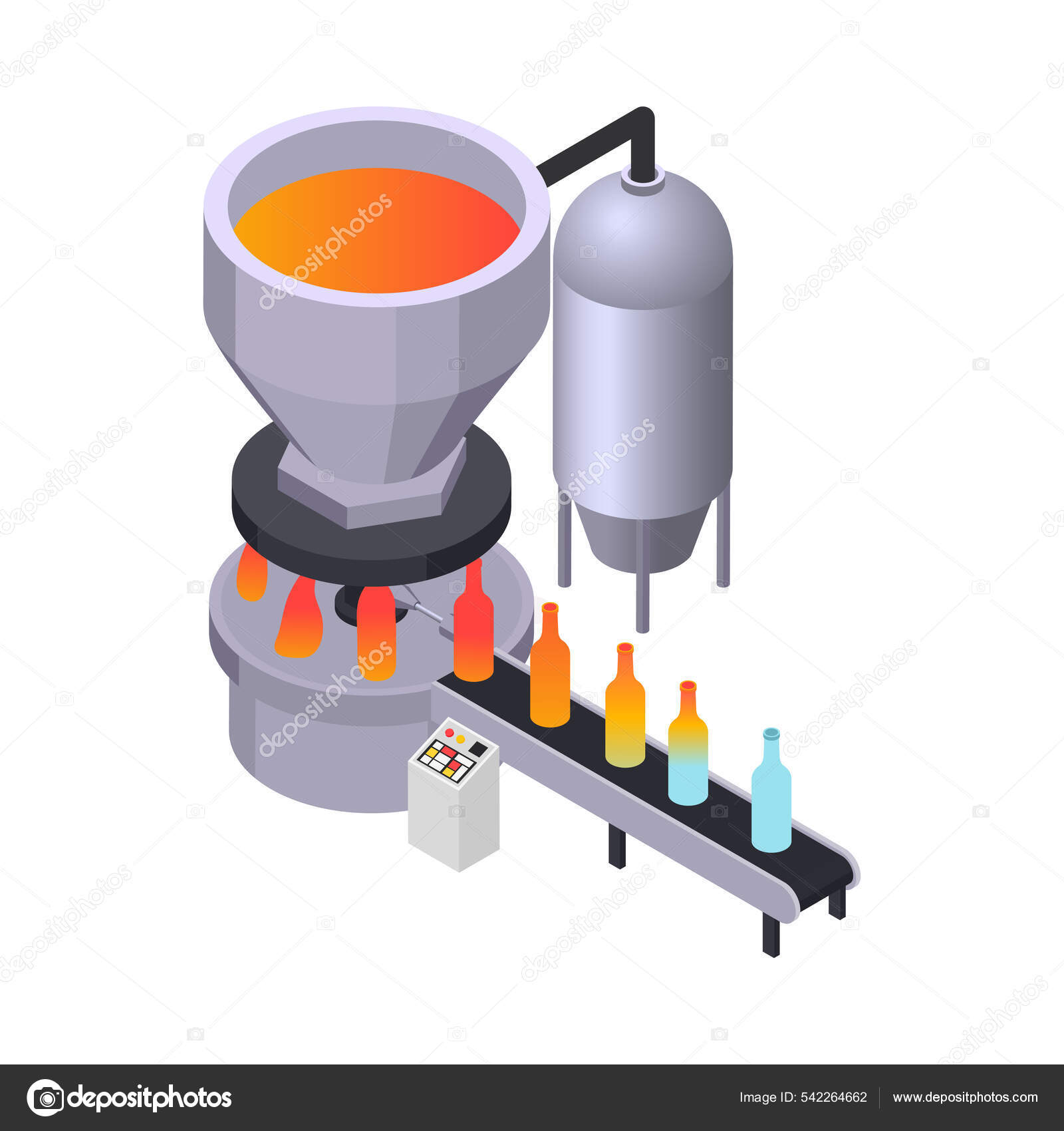 Glass Production Icon Stock Vector Image by ©macrovector #542264662