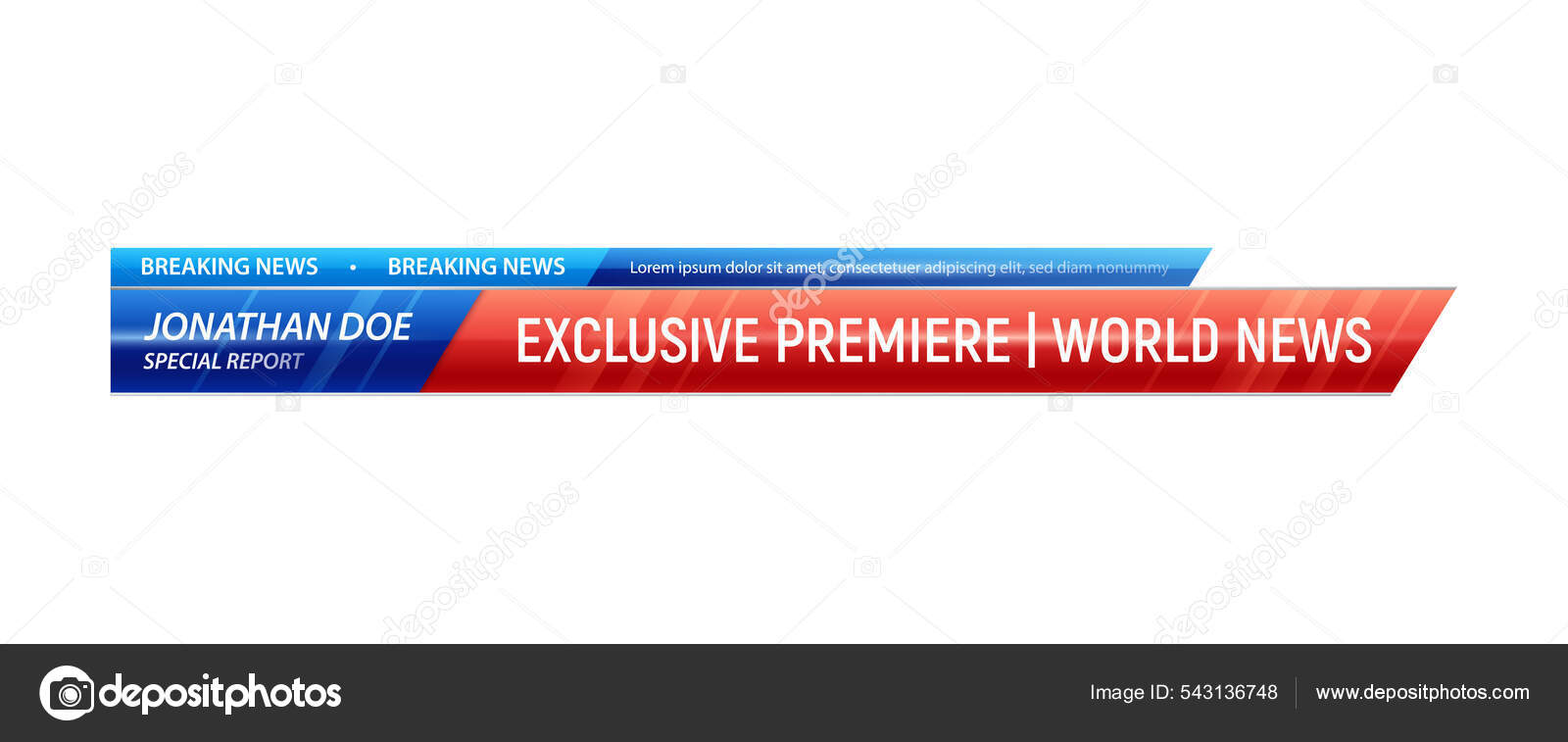 Breaking News Bar Stock Vector Image by ©macrovector #543136748