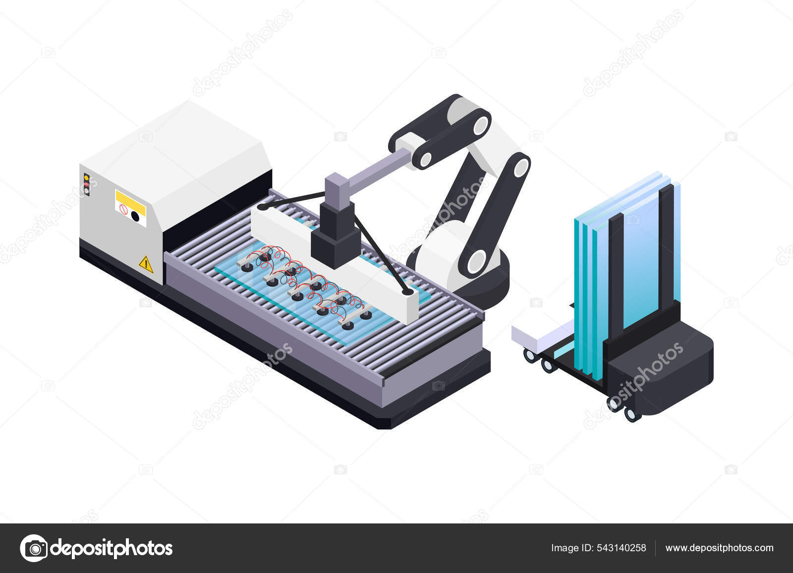 Glass Production Icon Stock Vector Image by ©macrovector #543140258
