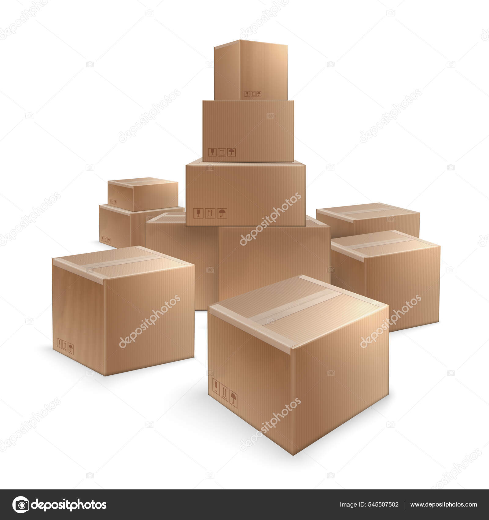 Cardboard Realistic Illustration Stock Vector Image by ©macrovector ...
