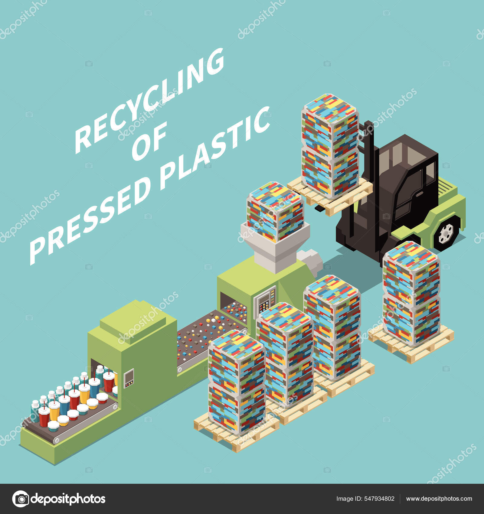 Plastic Recycling Illustration Stock Illustration by ©macrovector ...