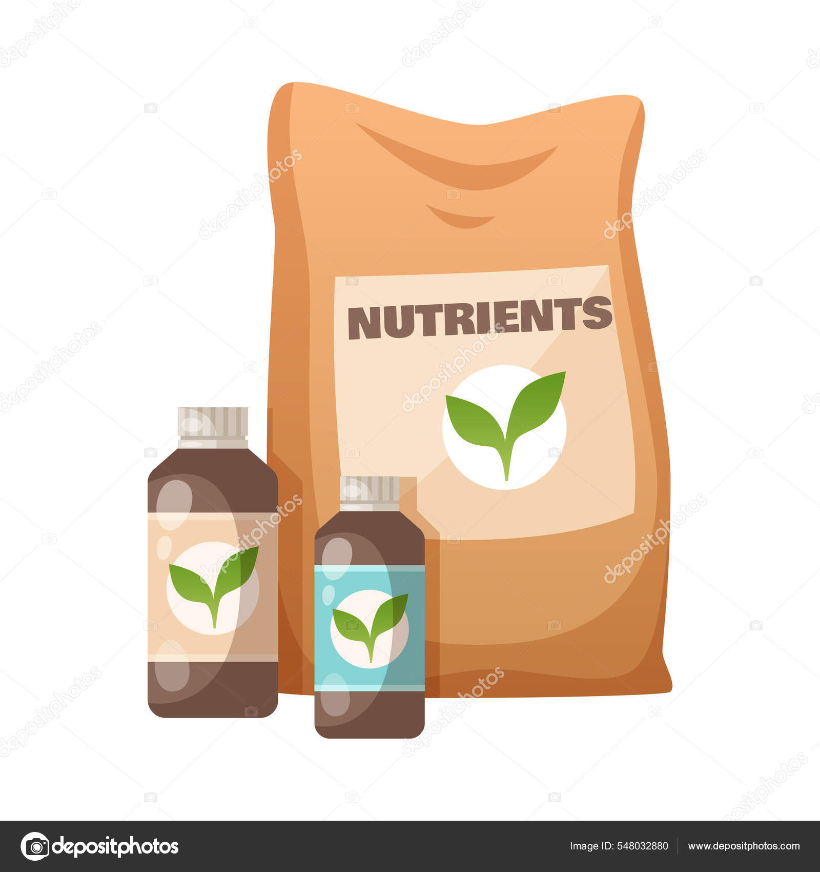 Nutrients Packaging Cartoon Composition Stock Illustration by ...