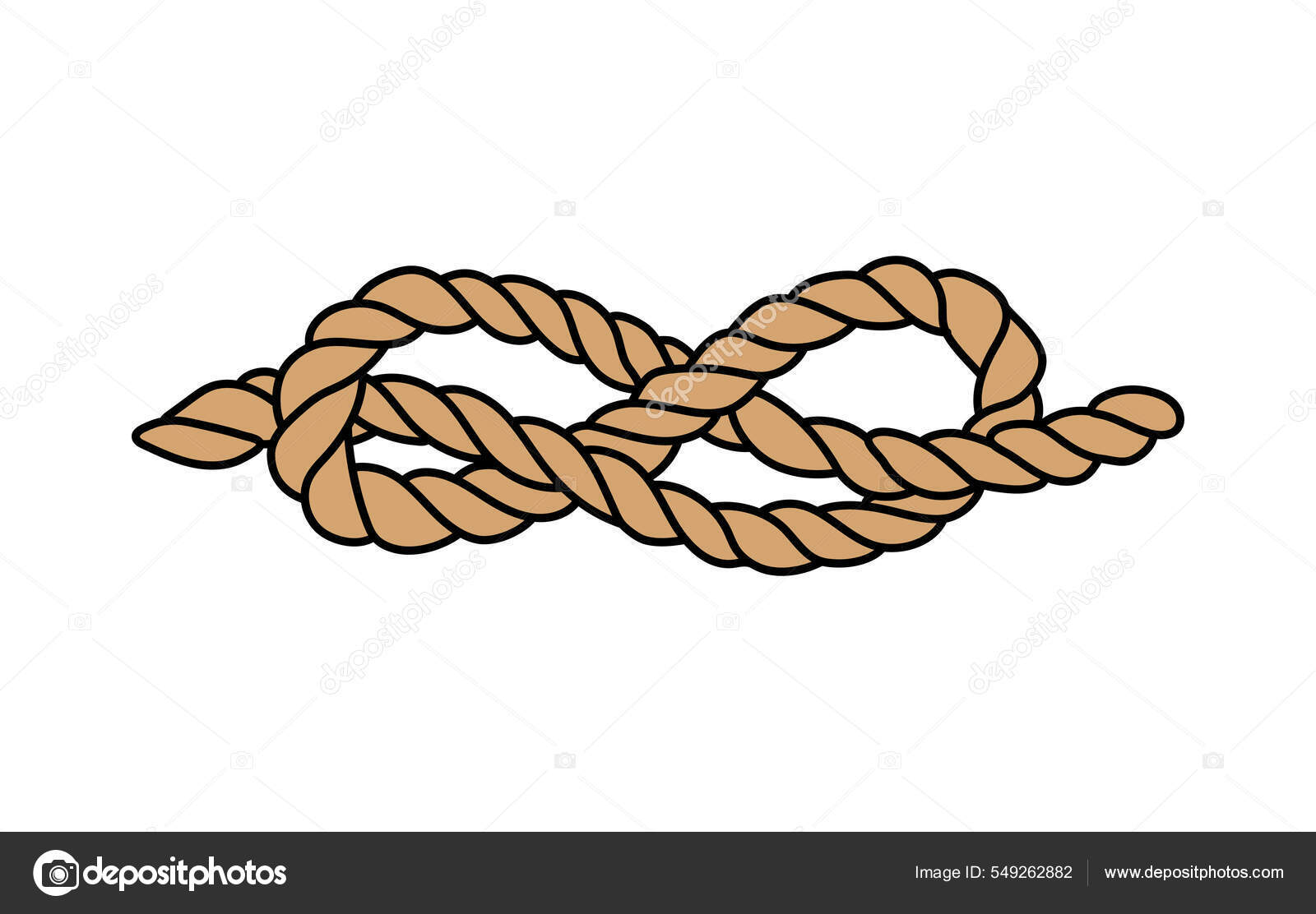 Infinity Rope Tattoo Composition Stock Vector by ©macrovector 549262882