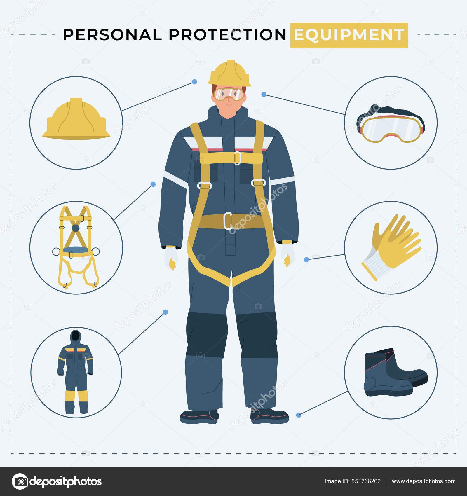 Personal Protective Equipment Poster Stock Vector by ©macrovector 551766262