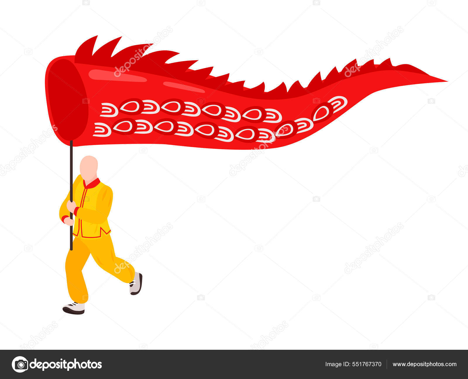 Carnival Dragon Tail Composition Stock Vector by ©macrovector 551767370