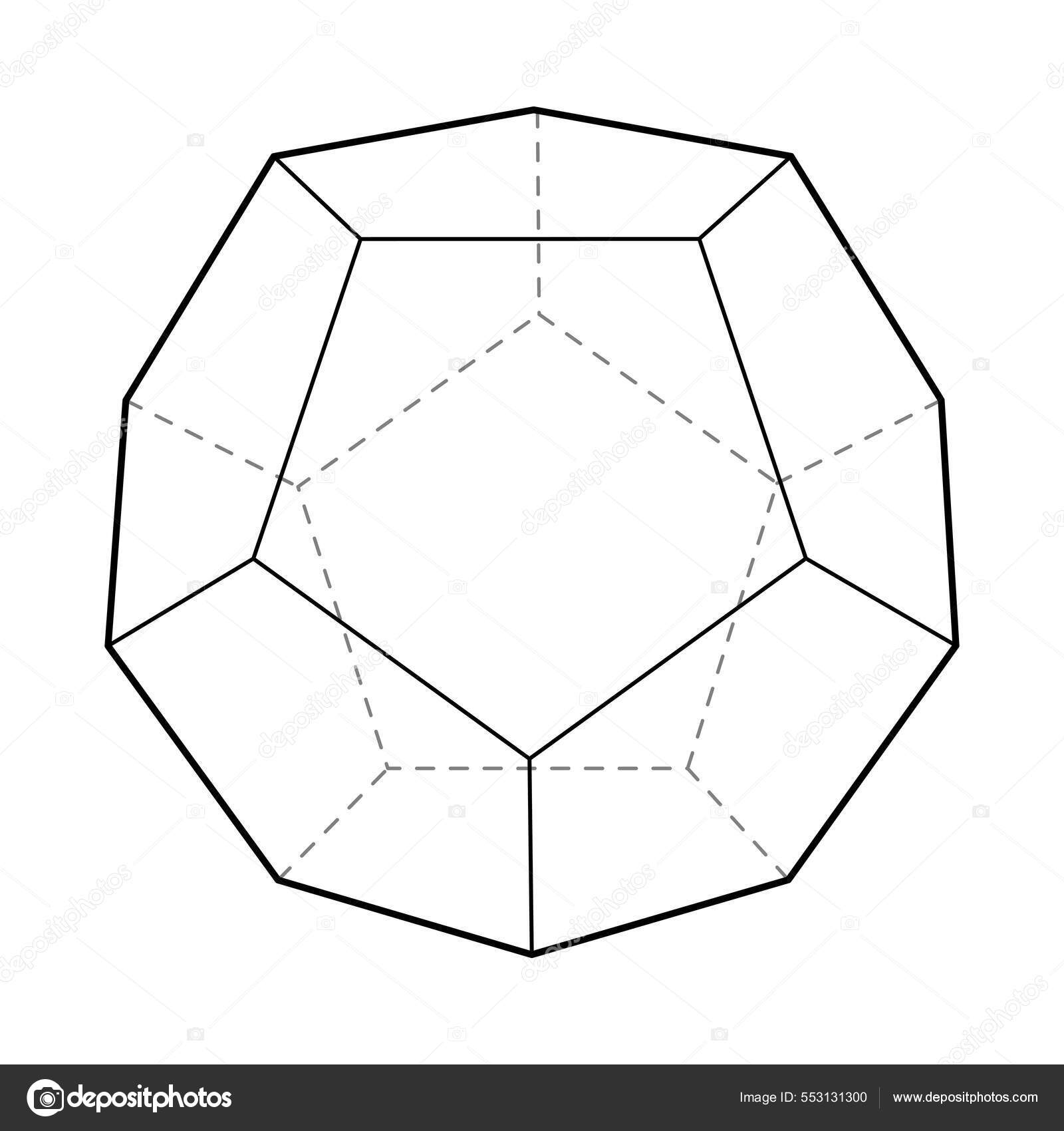 Pentagonal Dodecahedron Stereometric Composition Stock Vector by ...