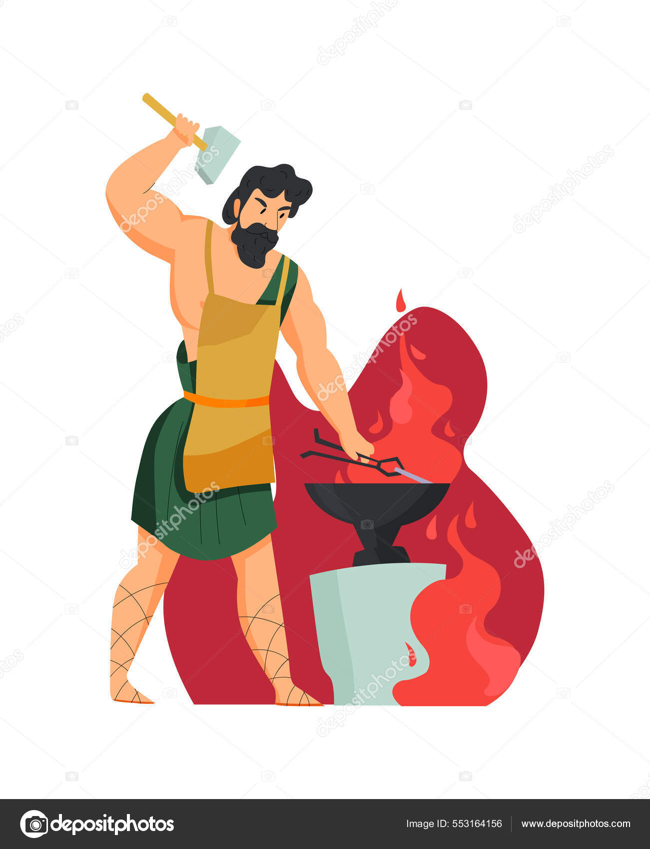 Dibujo Del Dios Griego Hefesto