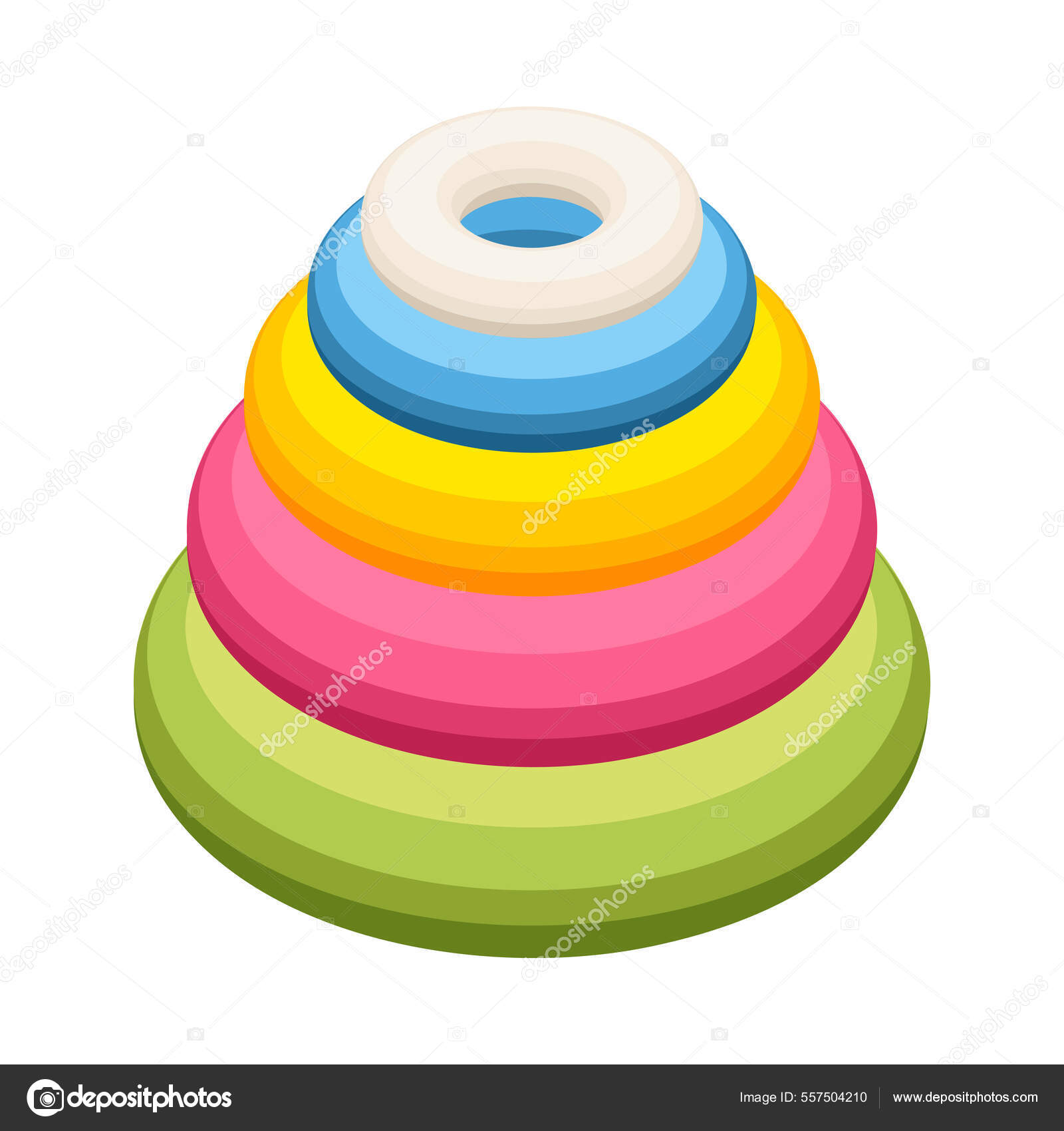Kindergarten Ring Stacker Composition Stock Vector Image by ...