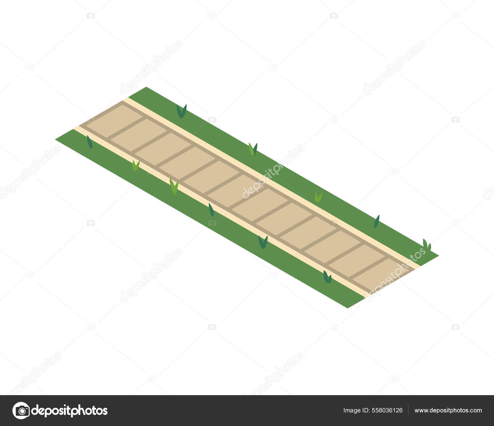 City Park Lane Composition Stock Vector by ©macrovector 558036126