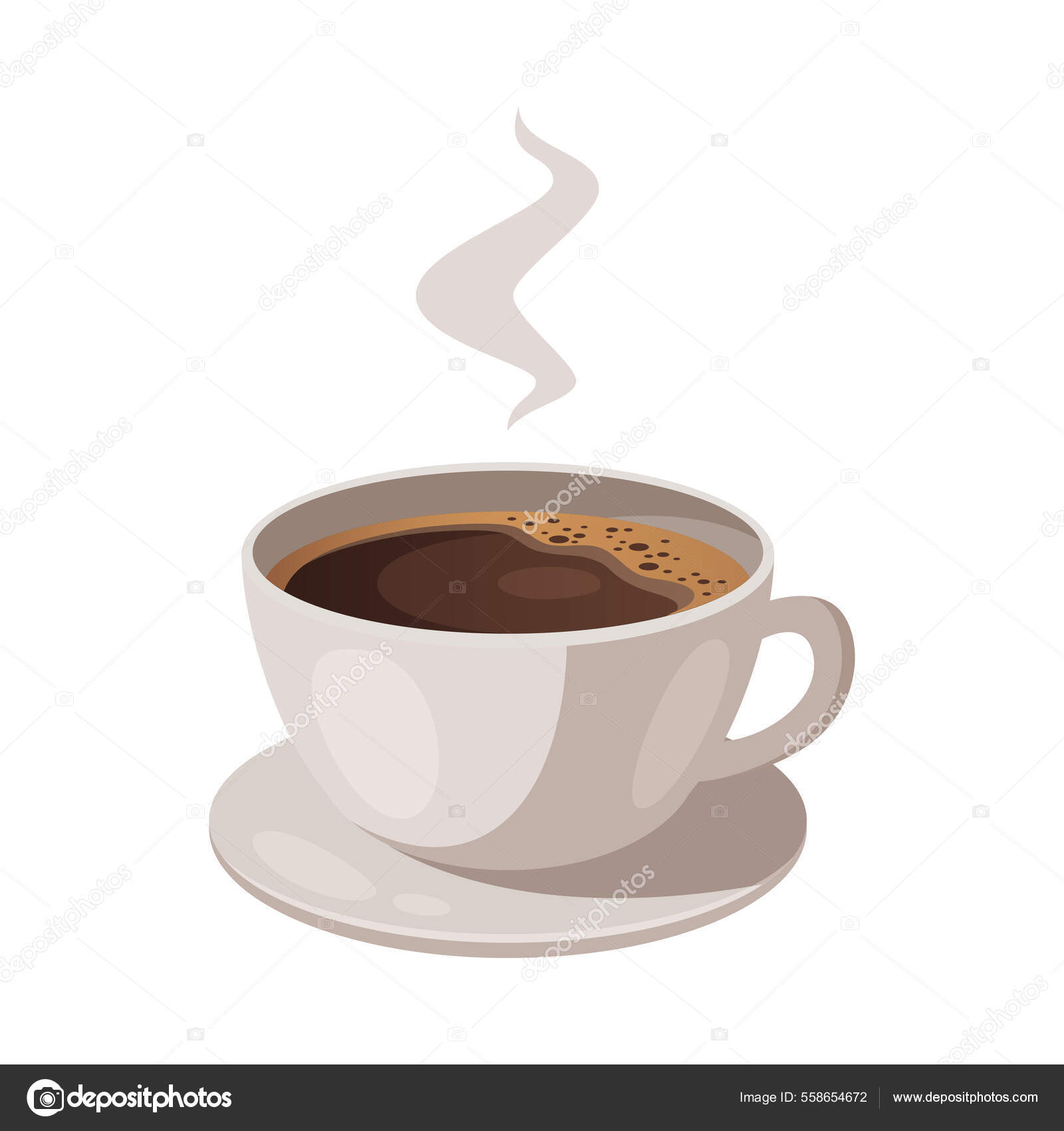 Taza de café de dibujos animados Vector de stock por ©macrovector 558654672