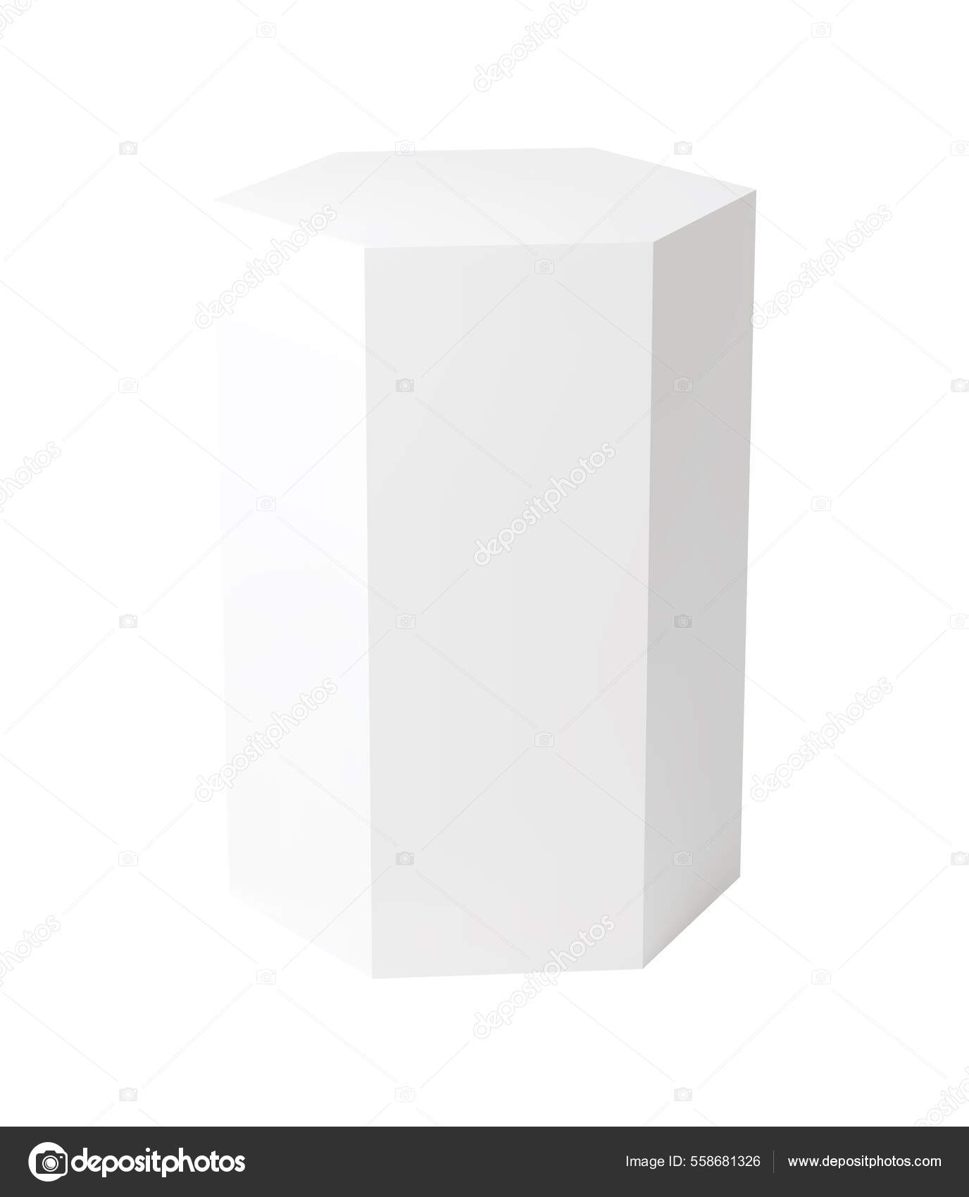 Realistic Hexagonal Prism Stock Vector Image by ©macrovector #558681326