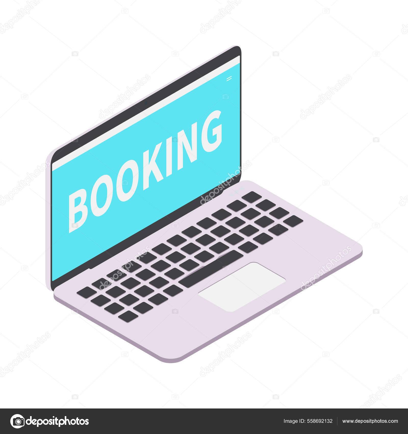 Booking Isometric Icon Stock Vector by ©macrovector 558692132
