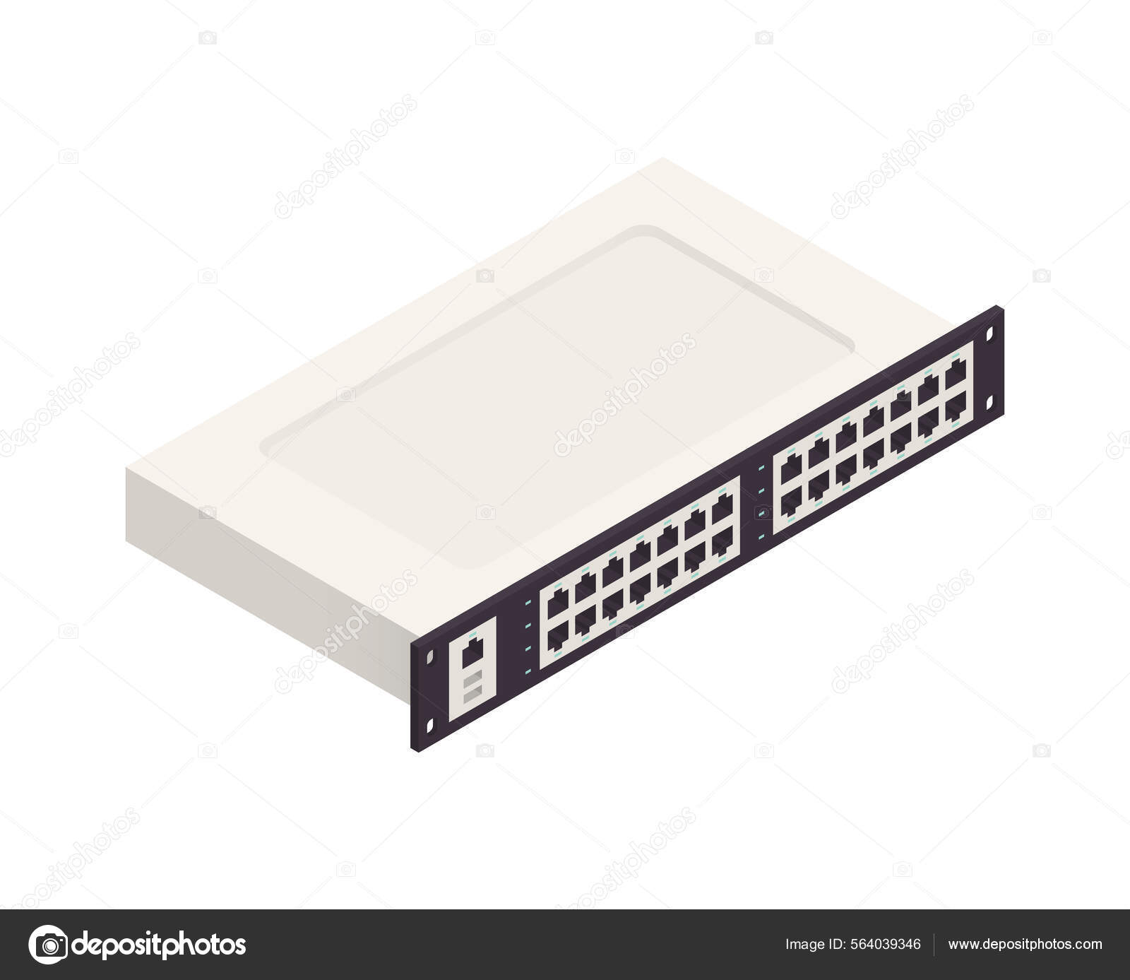 Icono del interruptor de red Vector de stock #564039346 de ©macrovector