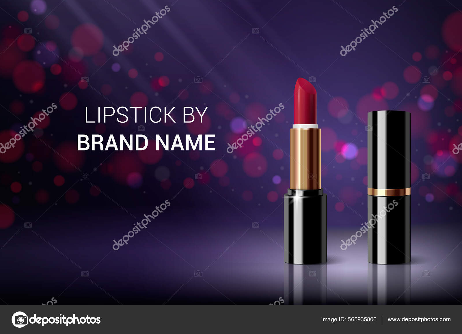 Lip Makeup Poster Stock Vector by ©macrovector 565935806