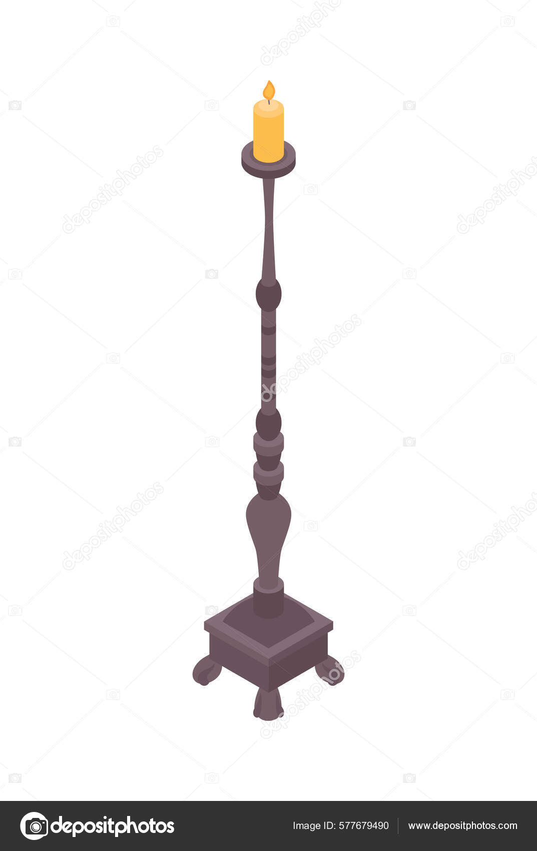 Isometric Medieval Castle Royal Hall Interior Composition Isolated ...