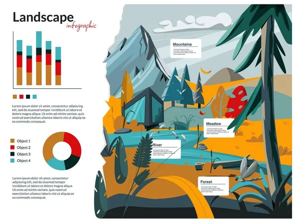 Landscape infographic imágenes de stock de arte vectorial | Depositphotos