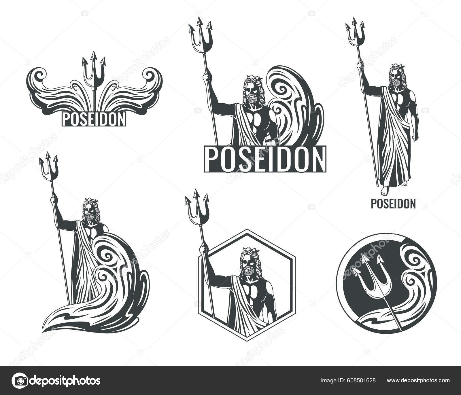 Tableau Des Symboles Des Dieux Grecs ZEUS, Dieu Grec, Pendentif En