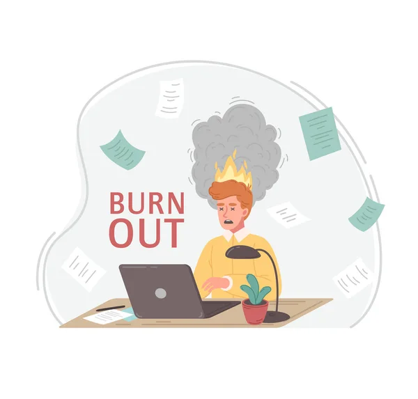 100,000 Síndrome de burnout Vector Images | Depositphotos