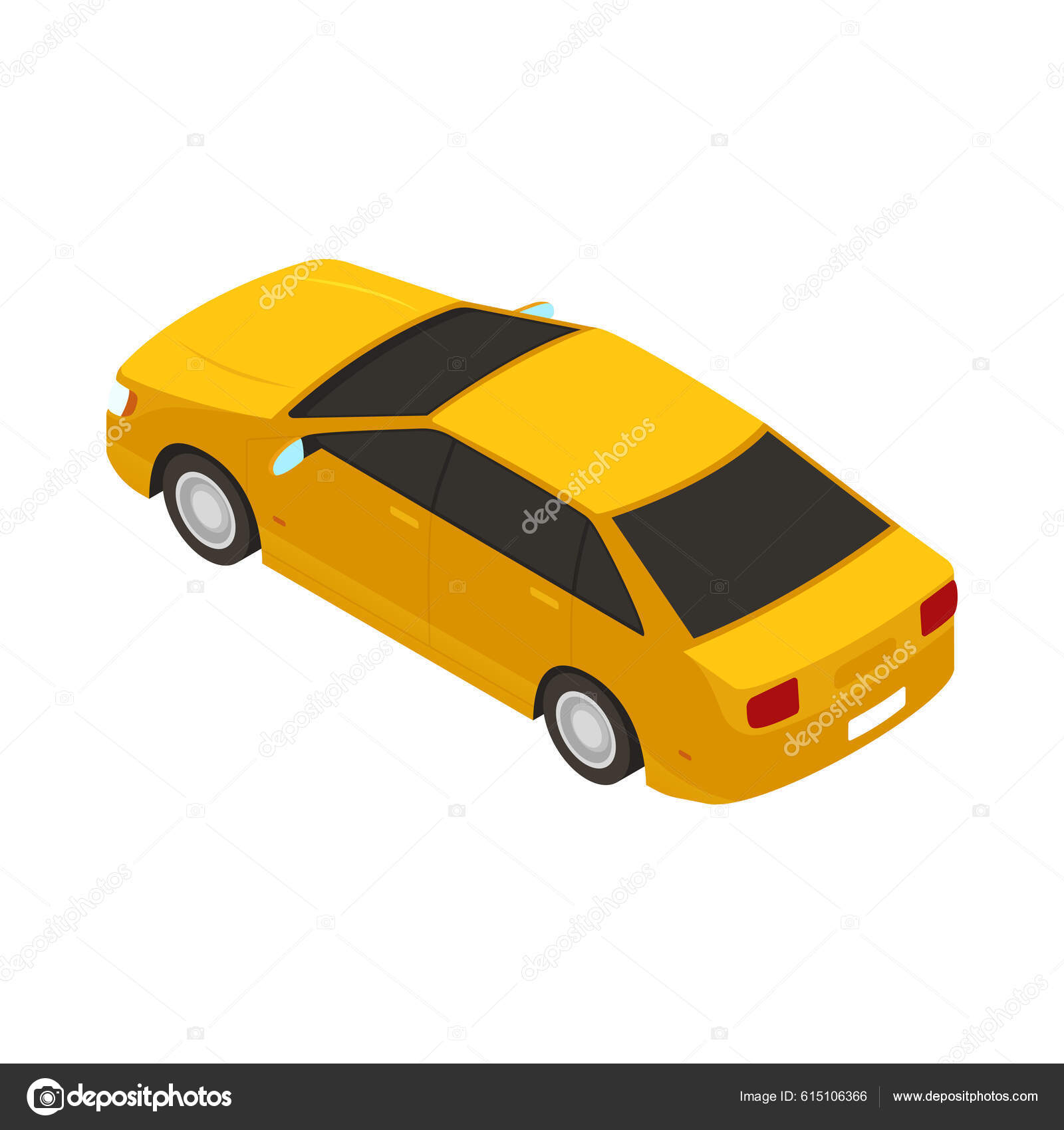 Car Back View Vector