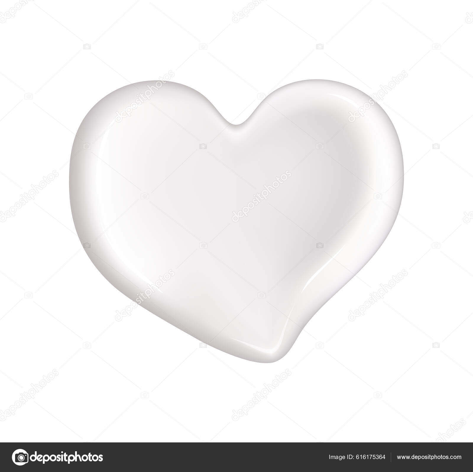 Realista Forma Corazón Crema Cosmética Difamación Vector Ilustración ...