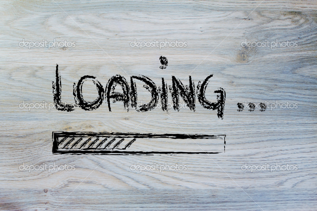 Funny loading sign with progress bar — Stock Photo © Faithie #40424931