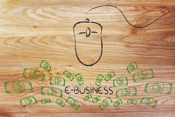 Computer mouse: concept of pay per click and click-through rate Stock ...