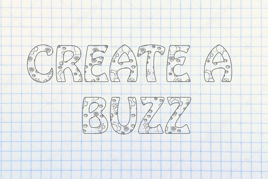 Crear una escritura Buzz con brillante patrón de engranajes 2025