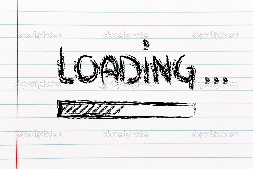 Funny loading sign with progress bar — Stock Photo © Faithie #50426119