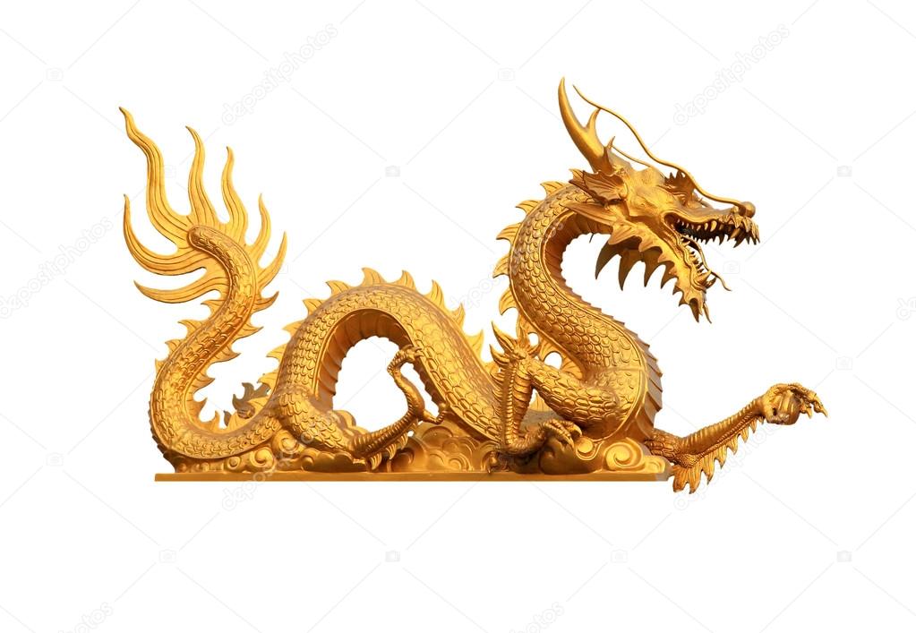 Golden gragon statue Stock Photo by ©NattapolStudiO 44476457