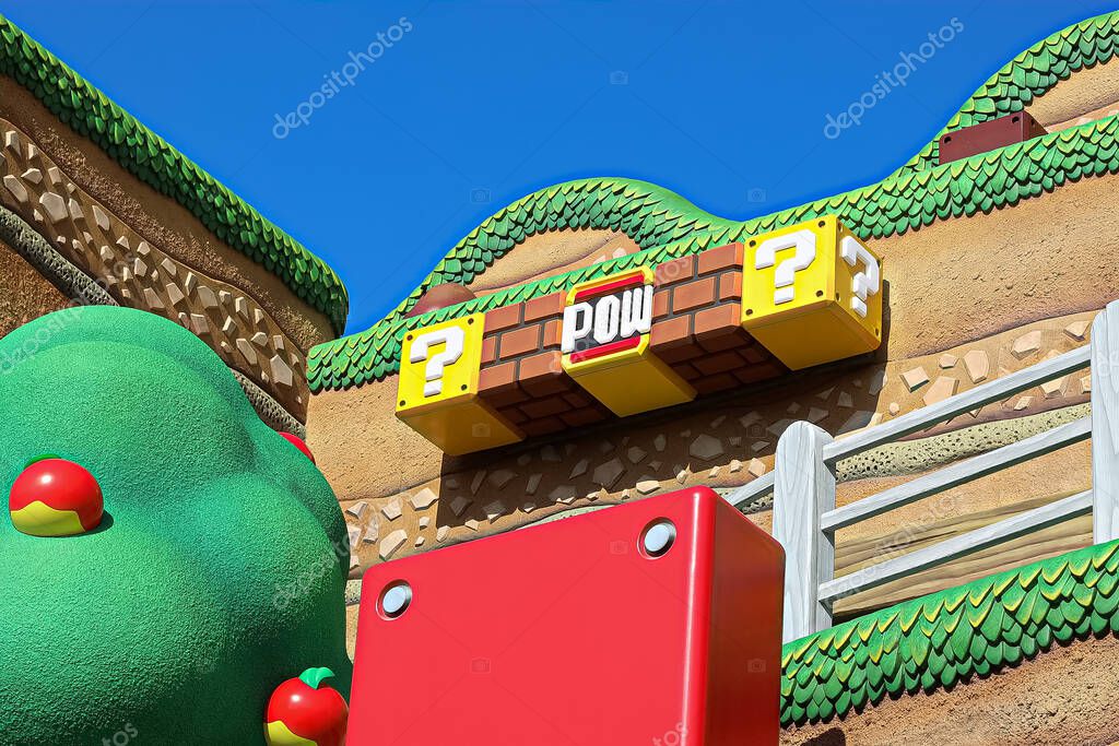 OSAKA, JAPAN - Nov 5, 2021 : Scenery at the entrance of Nintendo World ...