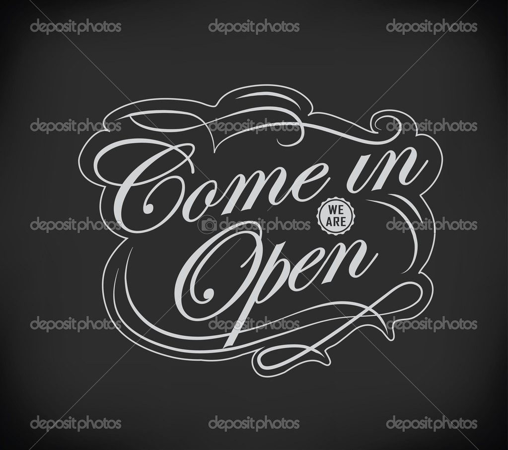 Open Vintage retro signs Stock Vector by ©Merfin 35382923