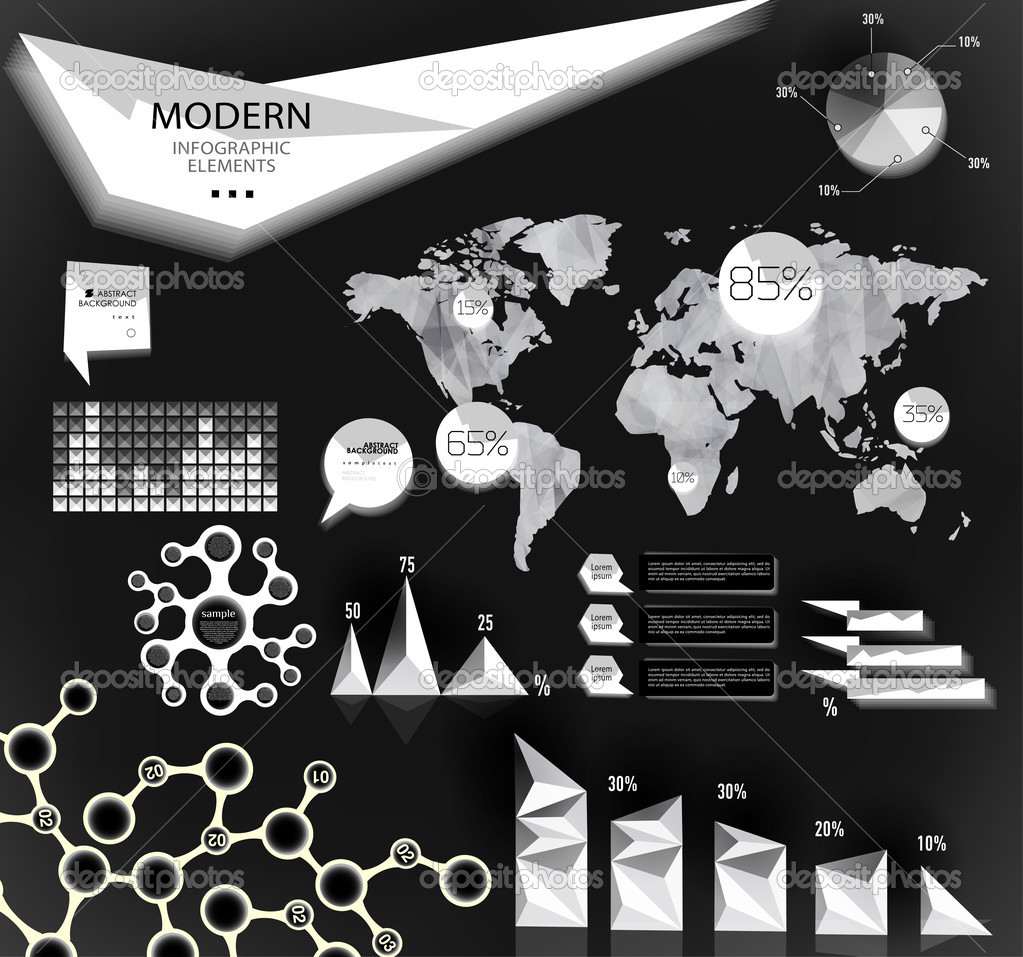 Modern elements of info graphics Stock Vector by ©Merfin 35460843