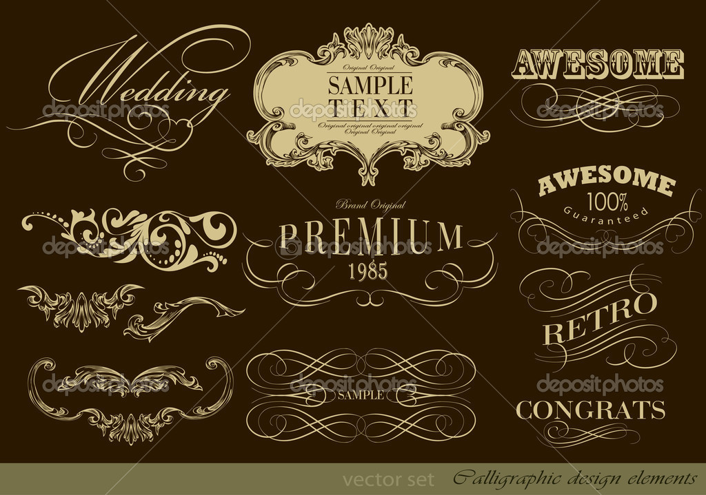 Calligraphic design Stock Vector Image by ©Merfin #40626285