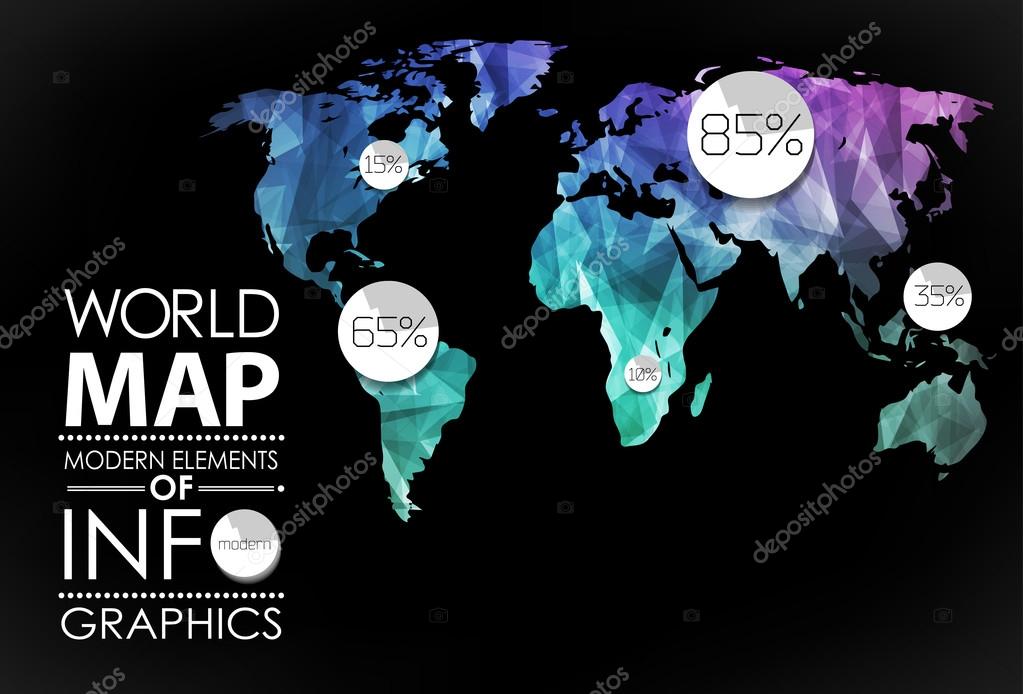 World map card Stock Vector Image by ©Merfin #40628093