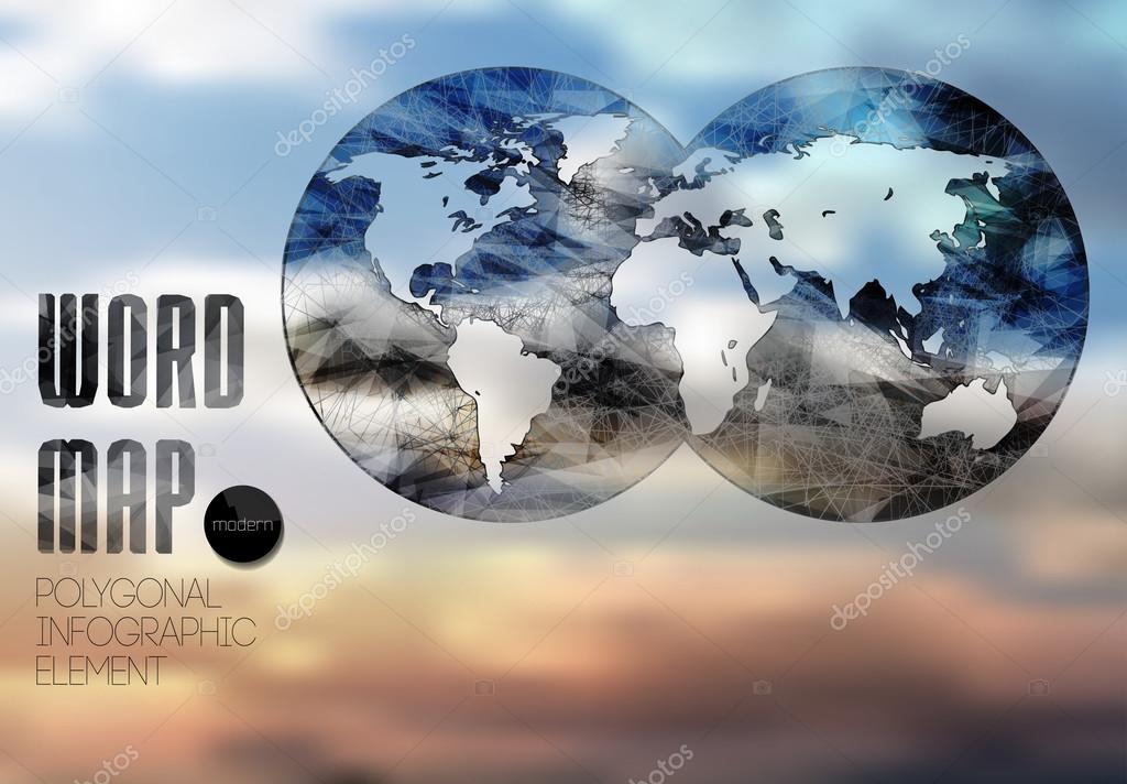 World Map and Information Graphics Stock Vector by ©Merfin 40629137