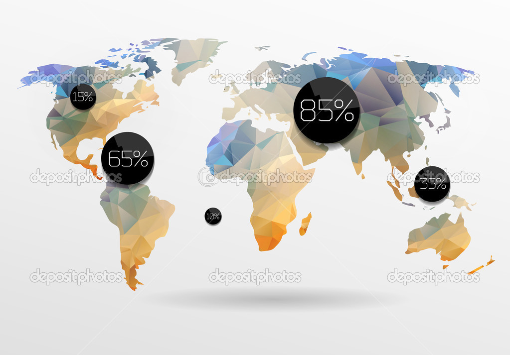 World map background Stock Vector Image by ©Merfin #41533803