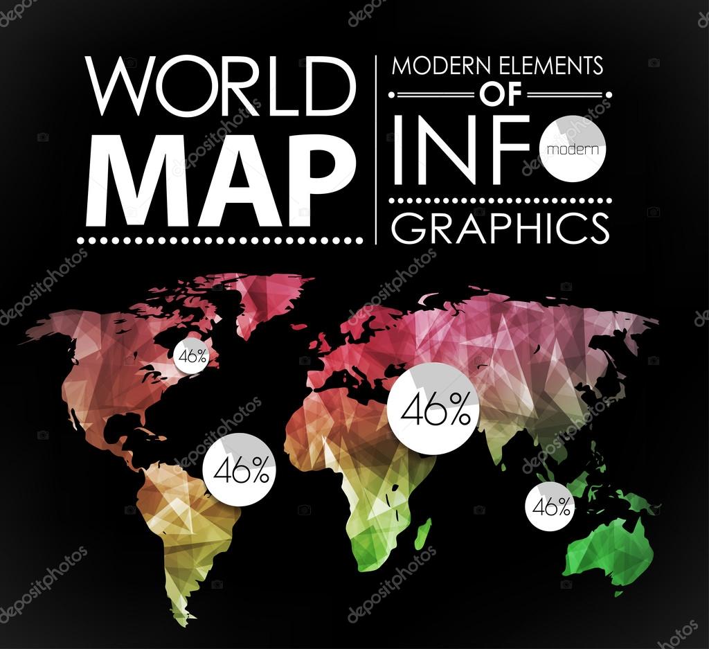 World map card Stock Vector Image by ©Merfin #43656697