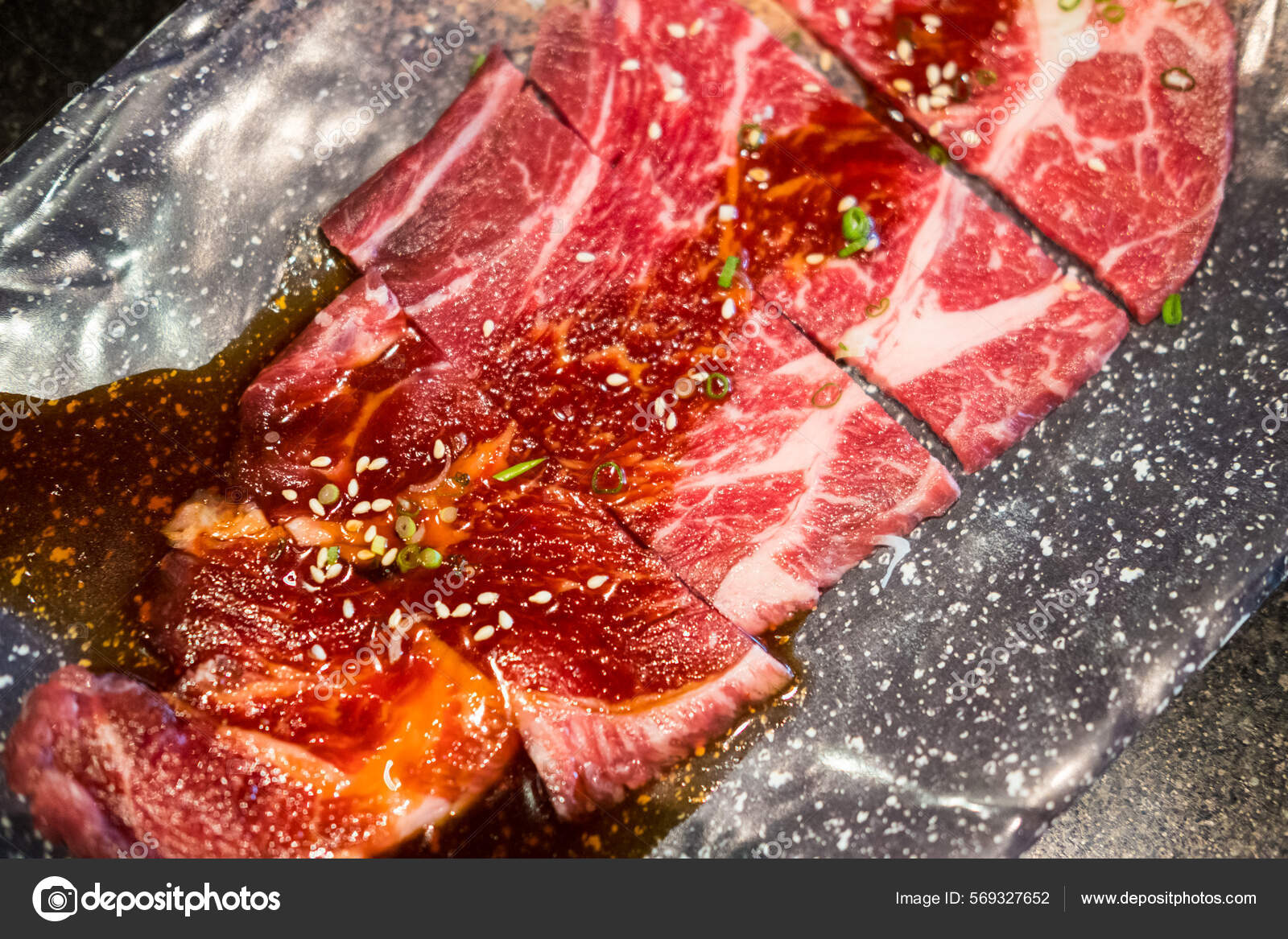Premium Japanese Sliced Wagyu Beef Plate Yakiniku Luxury Beef Menu ...