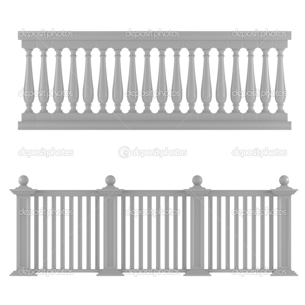 Classic balustrade isolated — Stock Photo © denyshutter #37999379