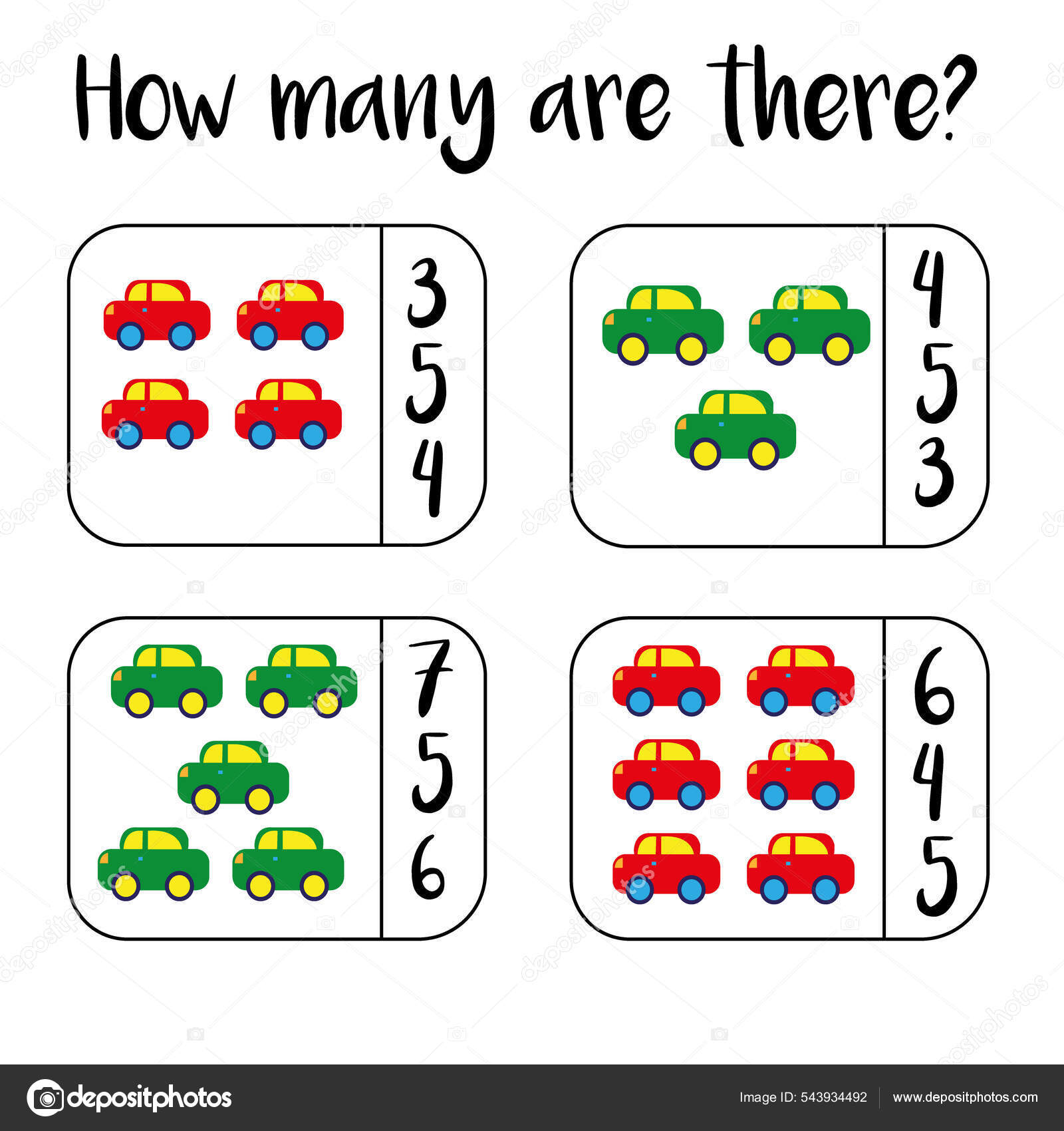 Counting Educational Math Children Game Kids Activity Worksheet How ...
