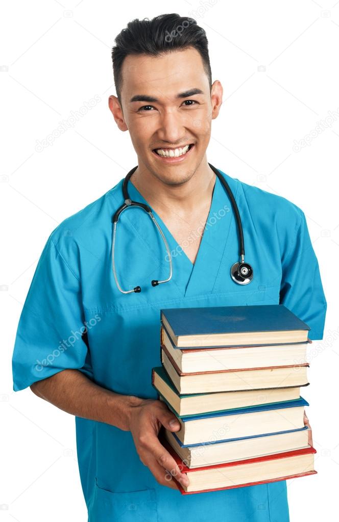 Medical student with books — Stock Photo © DP #46377297