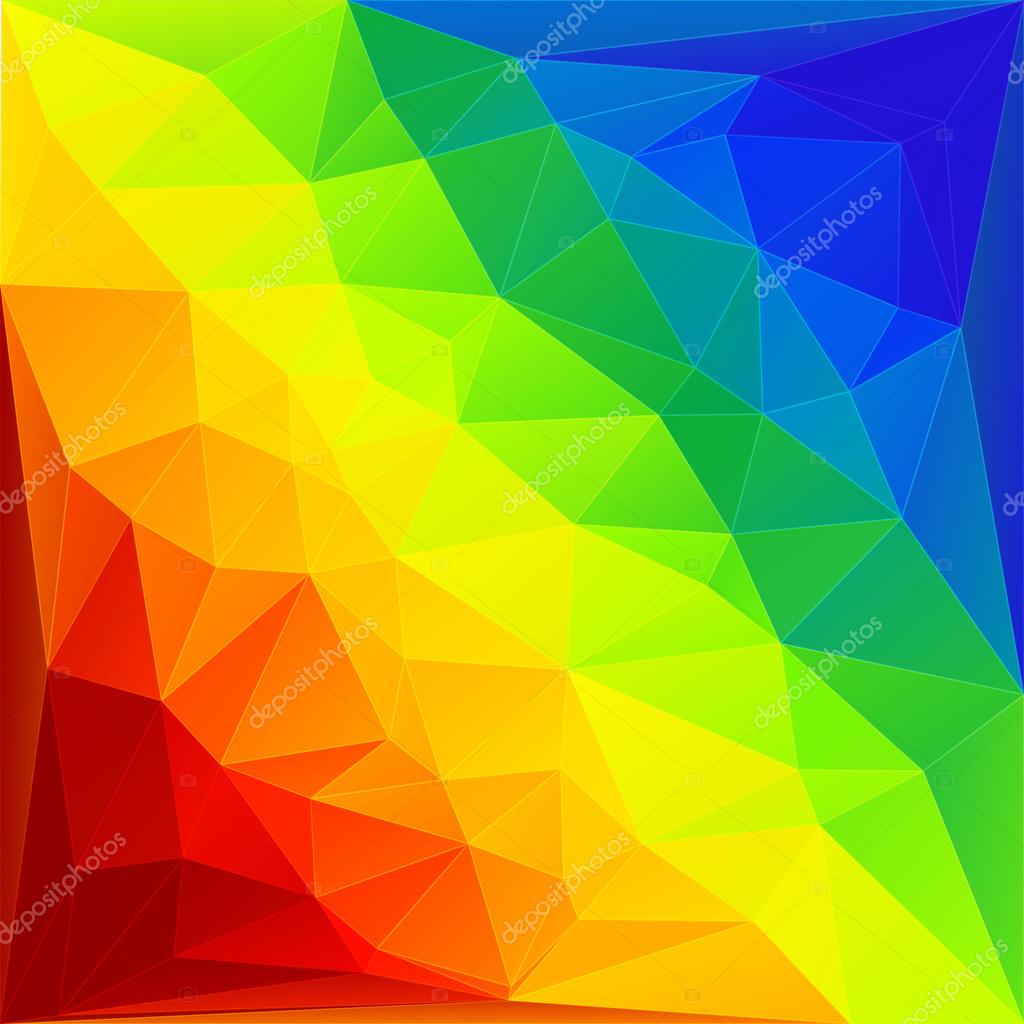 Rainbow triangles background Stock Vector Image by ©ledinka #46161909