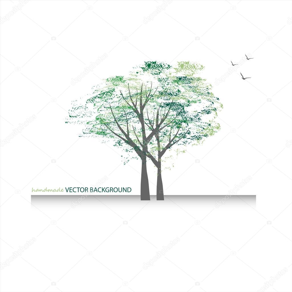 Beautiful tree card or background. Stock Vector Image by ©GalaStudio ...