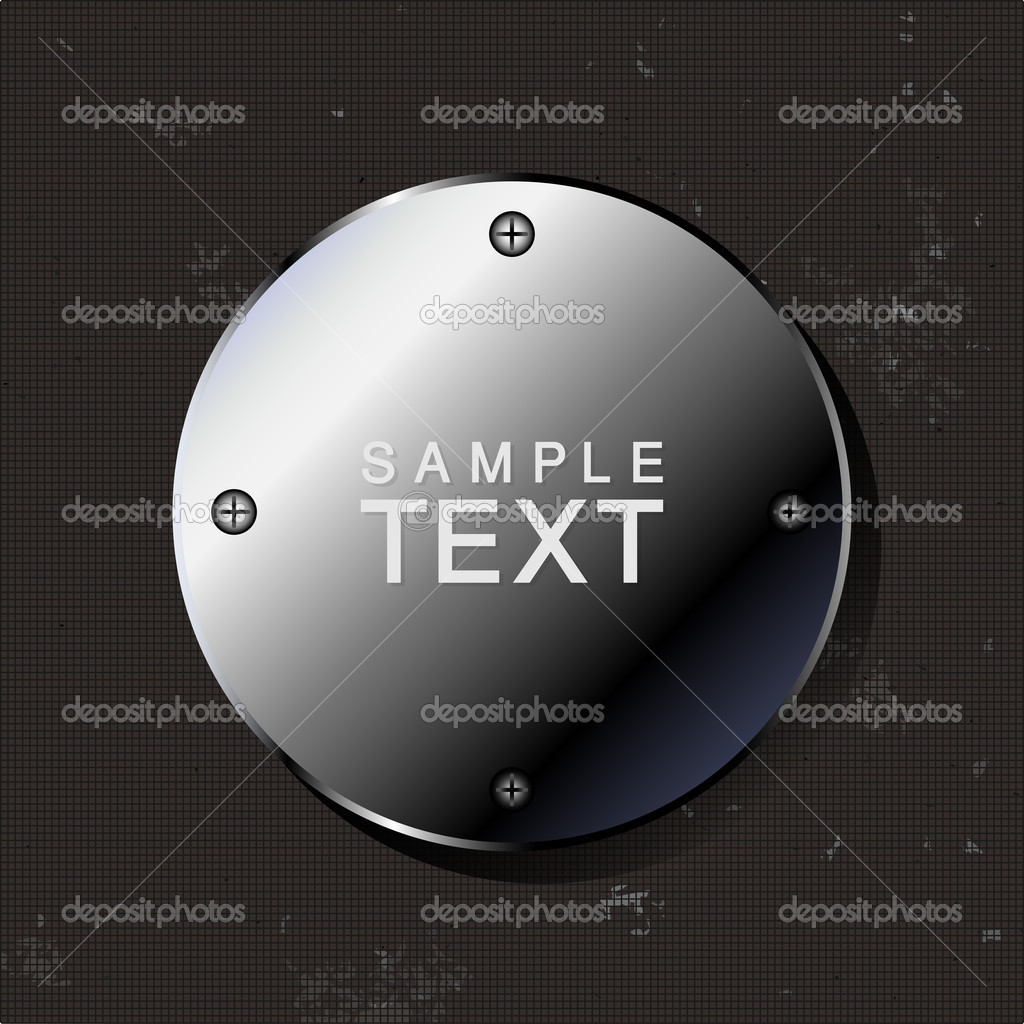 Metal round banner Stock Vector by ©GalaStudio 36101353