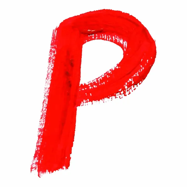 D - Red handwritten letters on white background. — Stock Vector ...