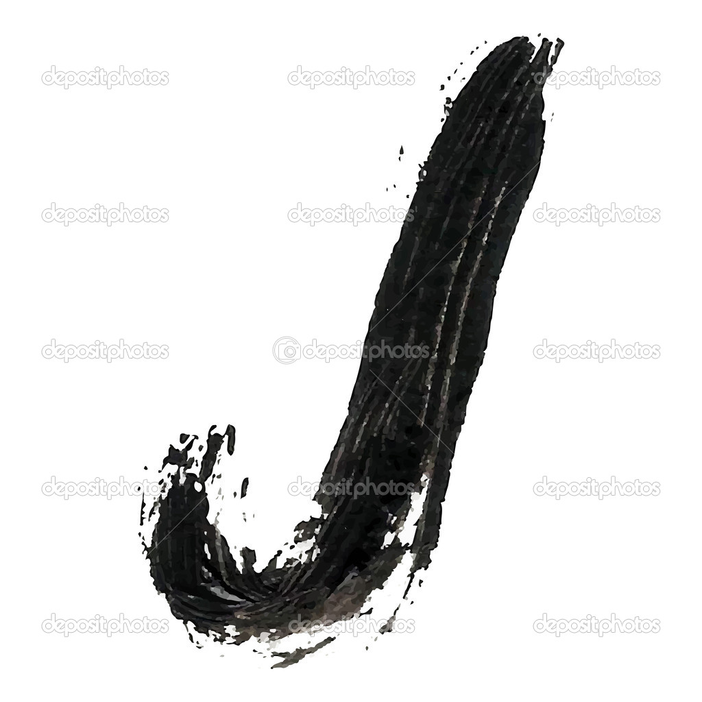 J - Black handwritten letters on white background Stock Vector Image by ...