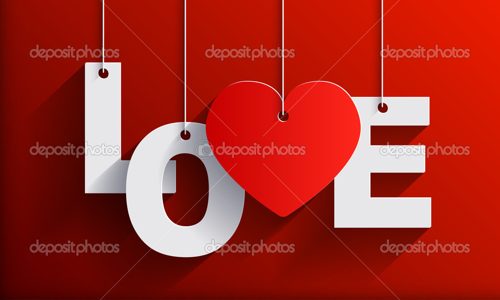 LOVE - Paper Origami background or card. — Stock Vector © GalaStudio ...