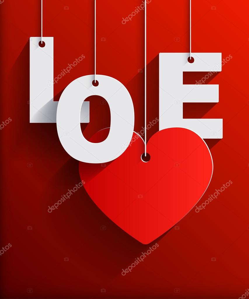 LOVE - Paper Origami background or card. — Stock Vector © GalaStudio ...